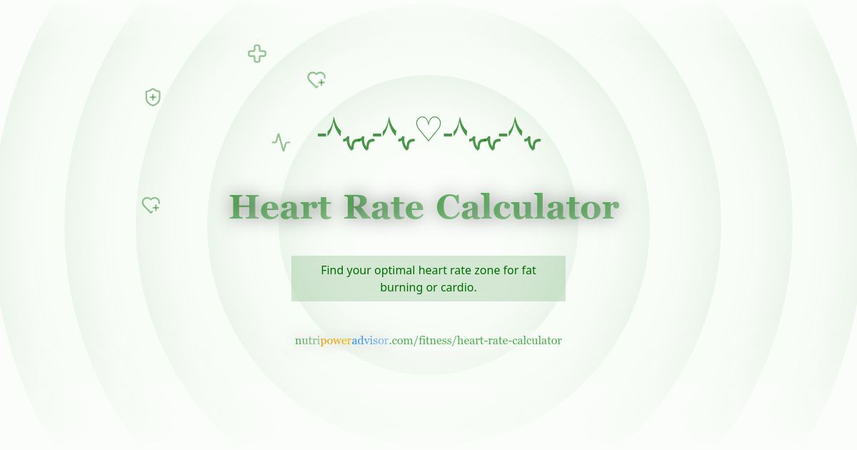 Target Heart Rate Calculator – Fat Burn & Cardio Zones | Nutri Power ...